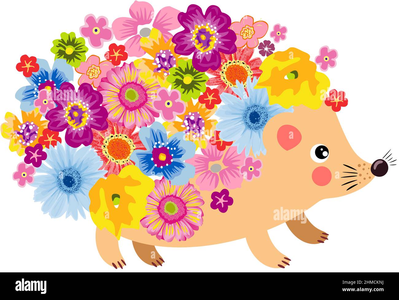 Cartoon illustration little hedgehog white hi-res stock photography and ...