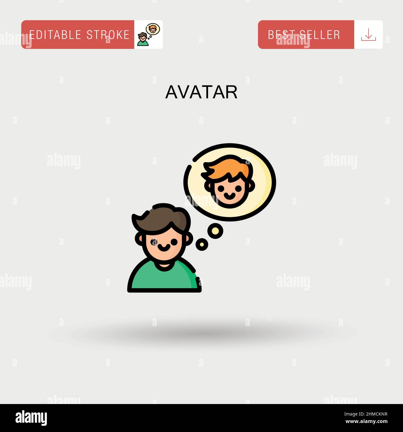 Simple avatar collection flat cartoon hi-res stock photography and ...