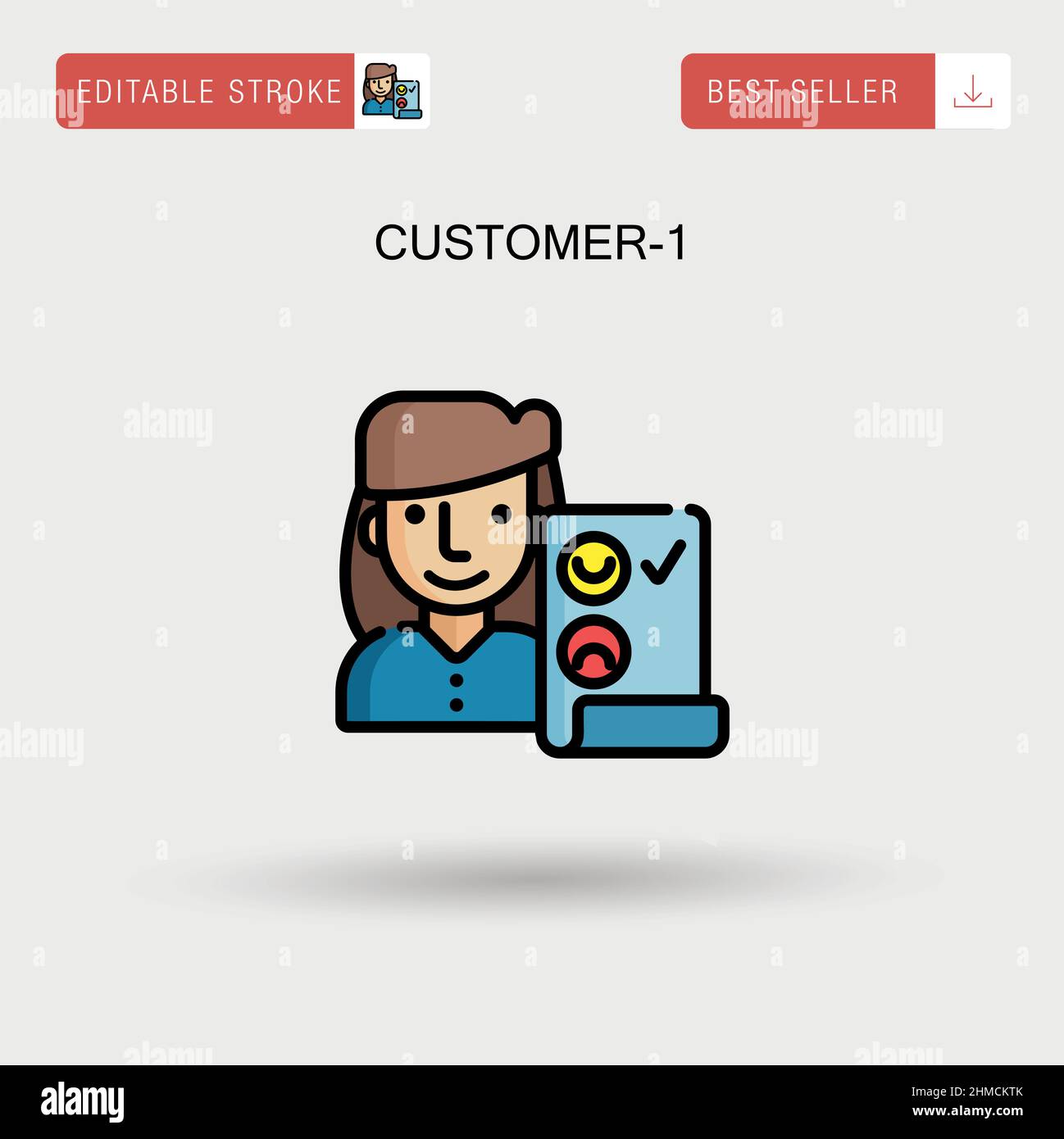Customer-1 Simple vector icon Stock Vector Image & Art - Alamy