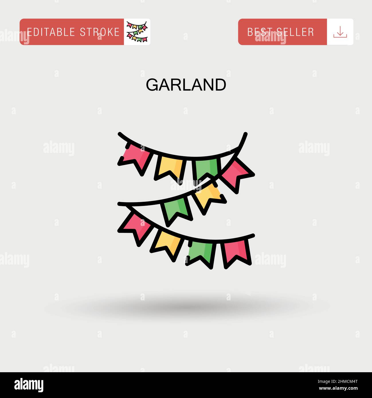 Garland design hi-res stock photography and images - Alamy
