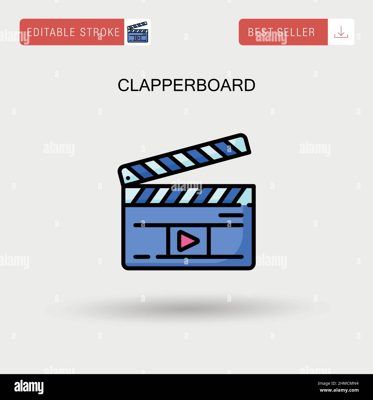 Clapperboard Simple vector icon Stock Vector Image & Art - Alamy
