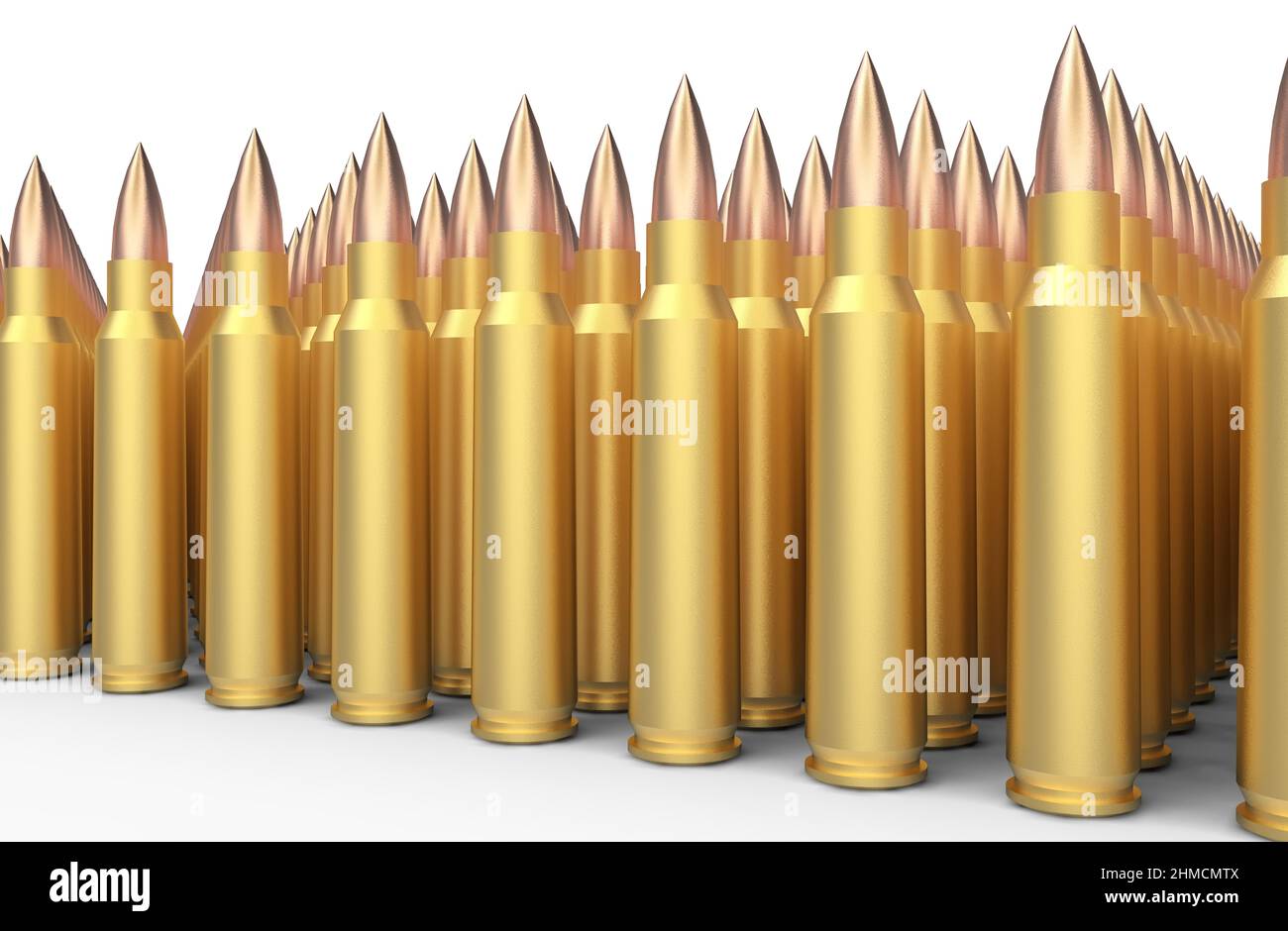 50 cal bullets 3d illustration Stock Photo - Alamy