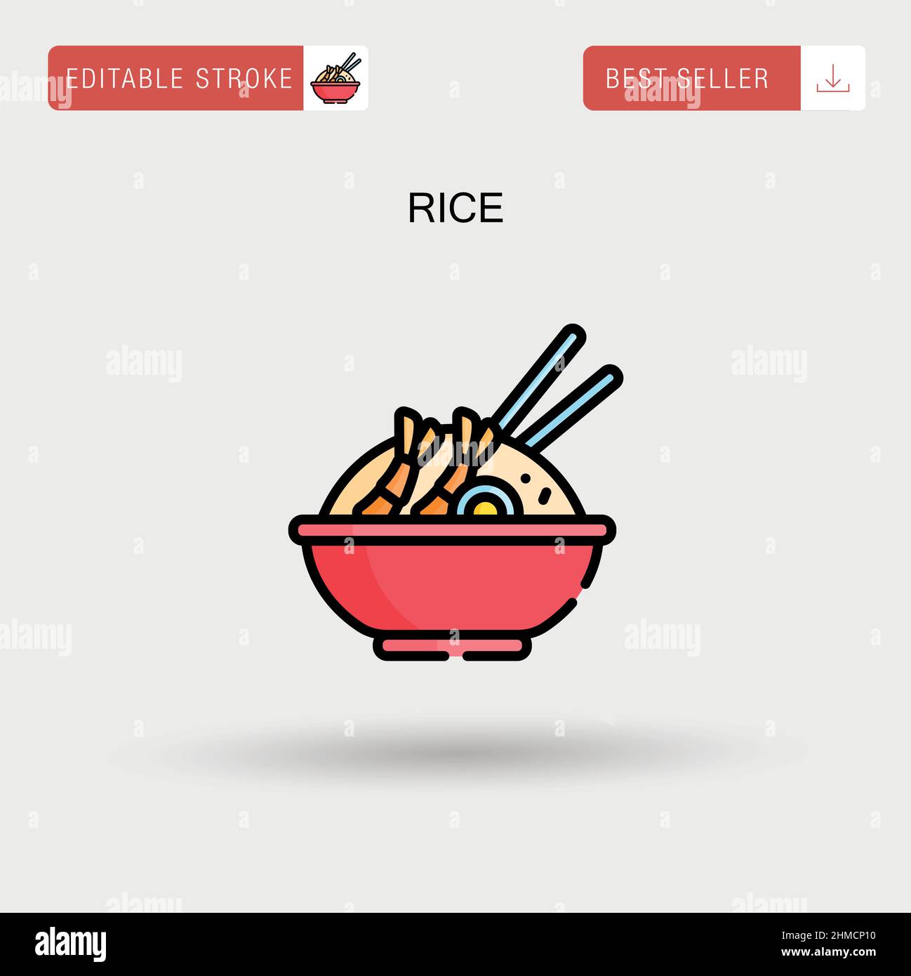 Rice Simple vector icon Stock Vector Image & Art - Alamy
