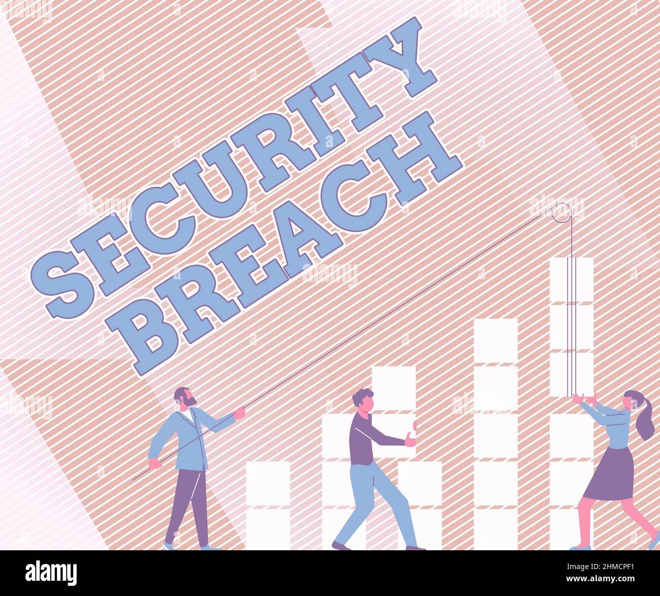 Handwriting text Security Breach. Word for incident that results in ...