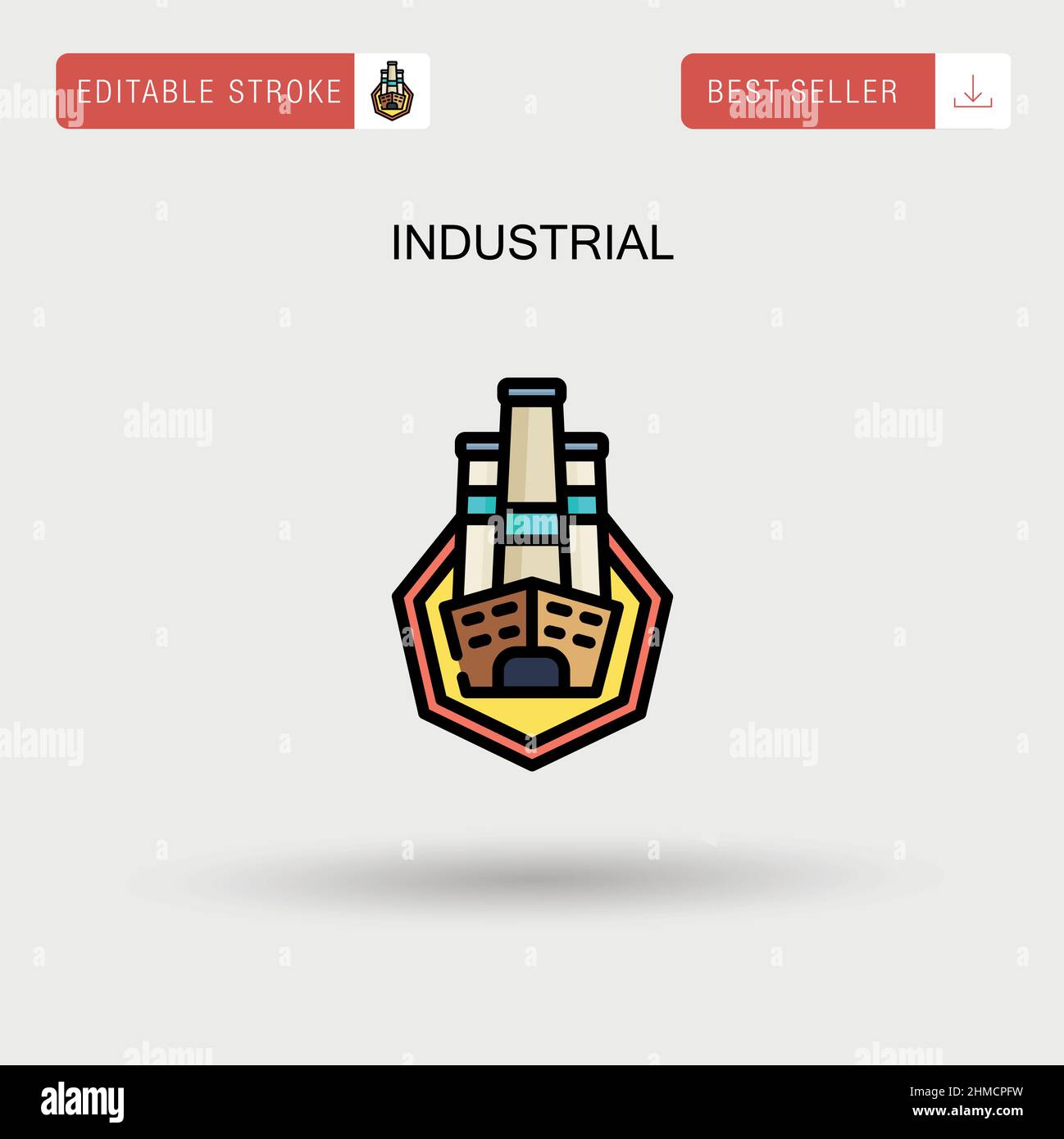 Industrial Simple vector icon Stock Vector Image & Art - Alamy