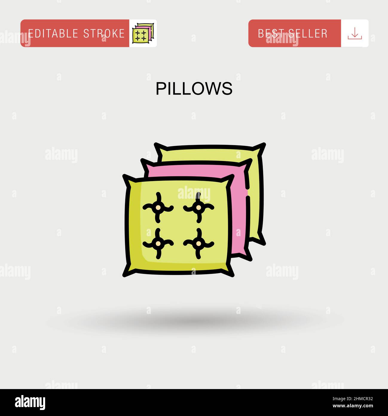 White bedding pillows cozy Stock Vector Images - Alamy