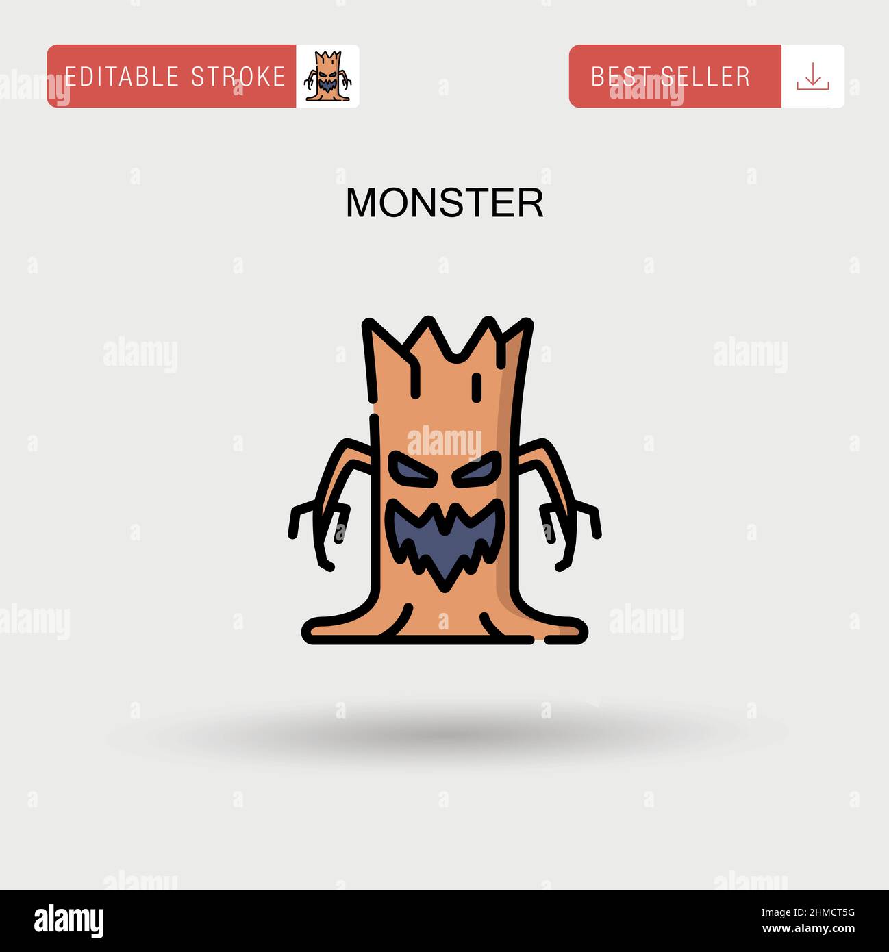 Monster Simple vector icon Stock Vector Image & Art - Alamy