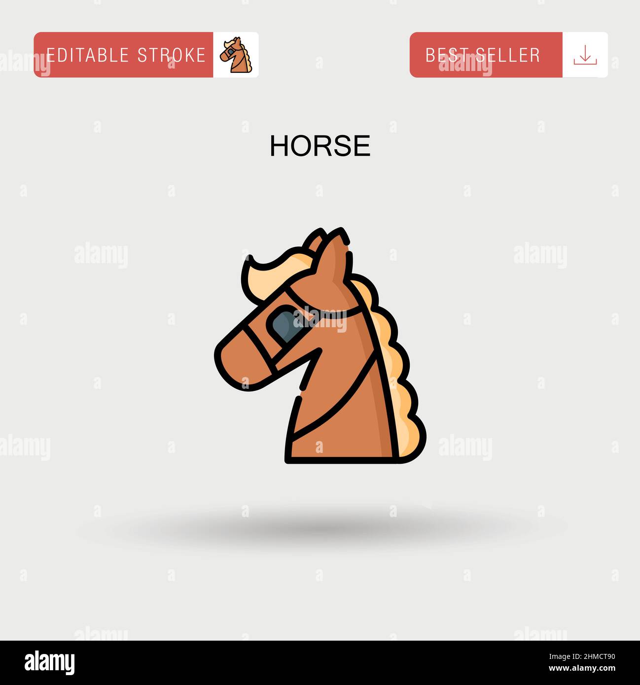Horse Simple vector icon Stock Vector Image & Art - Alamy