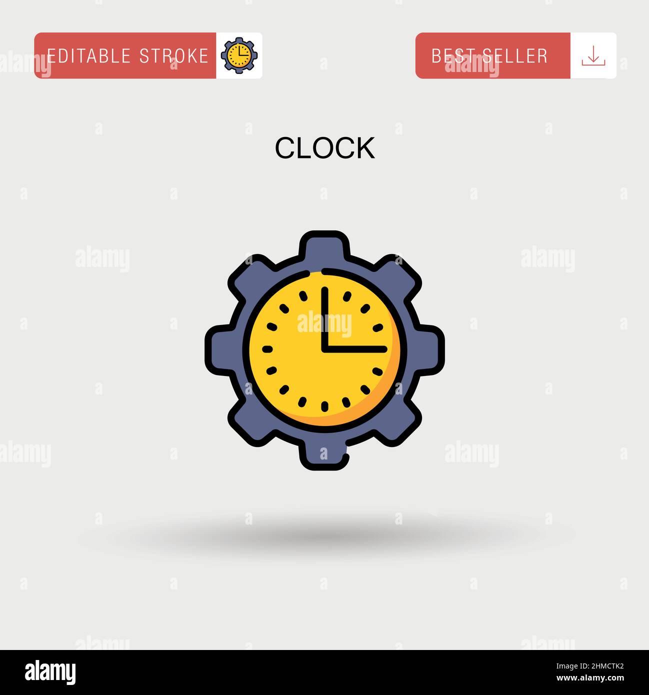 Clock Simple vector icon Stock Vector Image & Art - Alamy