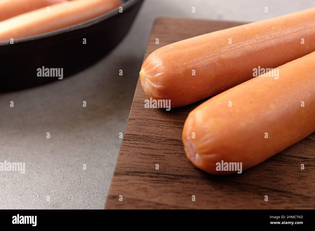 German frankfurter sausage made from processed pork Stock Photo - Alamy