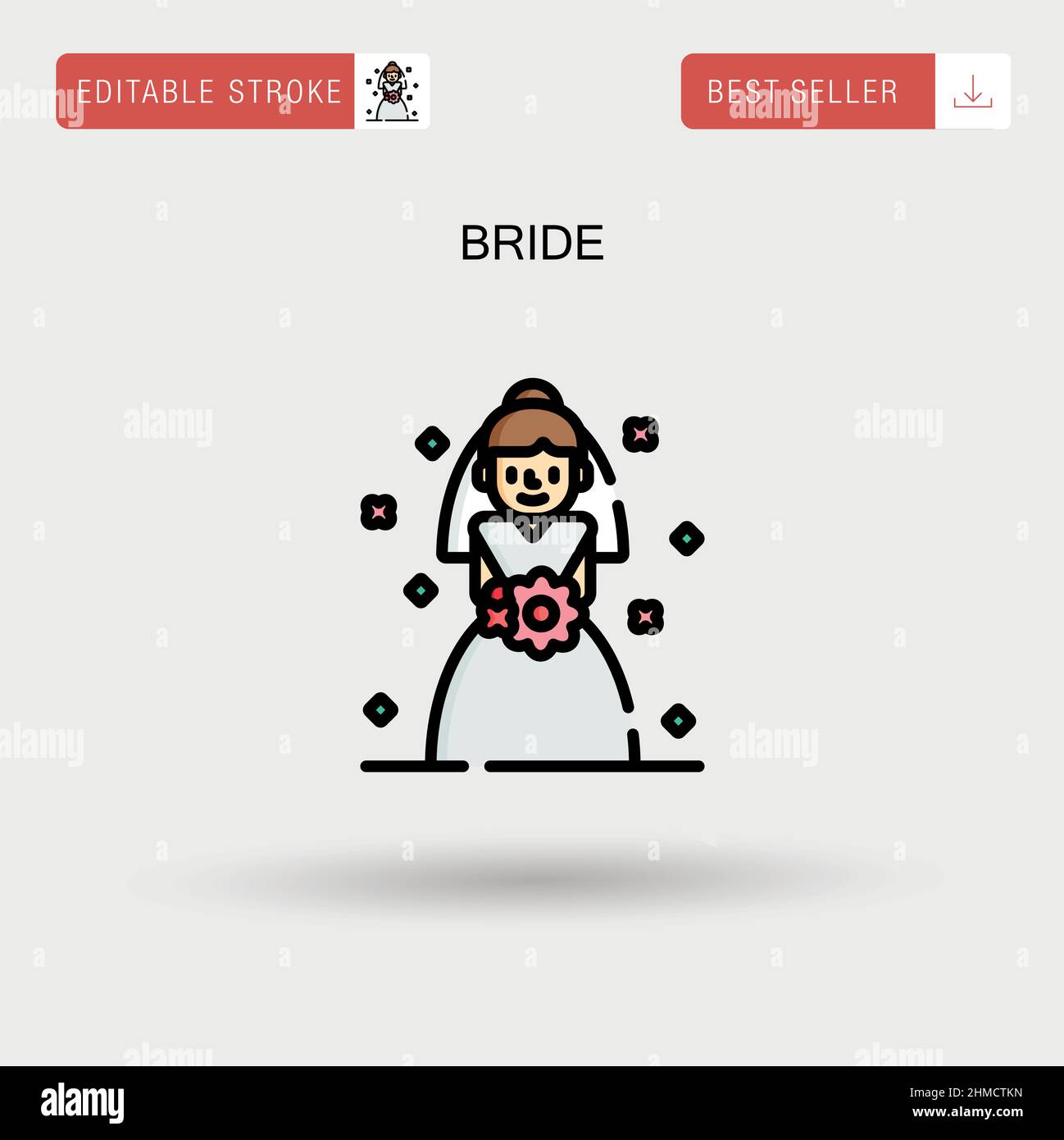 Bride Simple vector icon Stock Vector Image & Art - Alamy