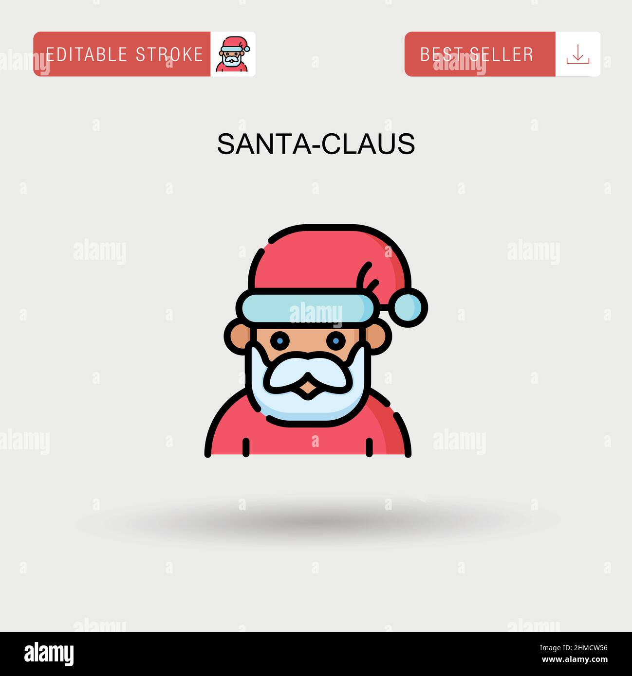 Santa-claus Simple vector icon Stock Vector Image & Art - Alamy