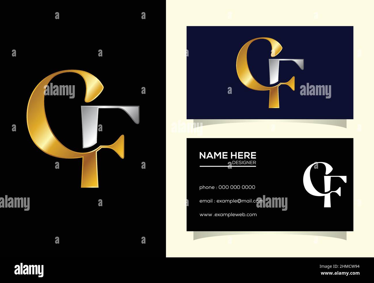 Initial Monogram Letter C F Logo Design. Graphic Alphabet Symbol For Corporate Business Identity ...