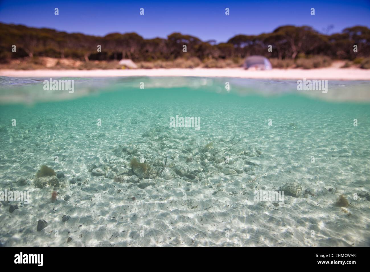 taken half underwater at Memory Cove, Lincoln National Park Stock Photo ...