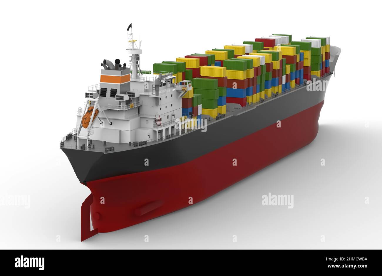 boat model international trade illustration 3d Stock Photo - Alamy