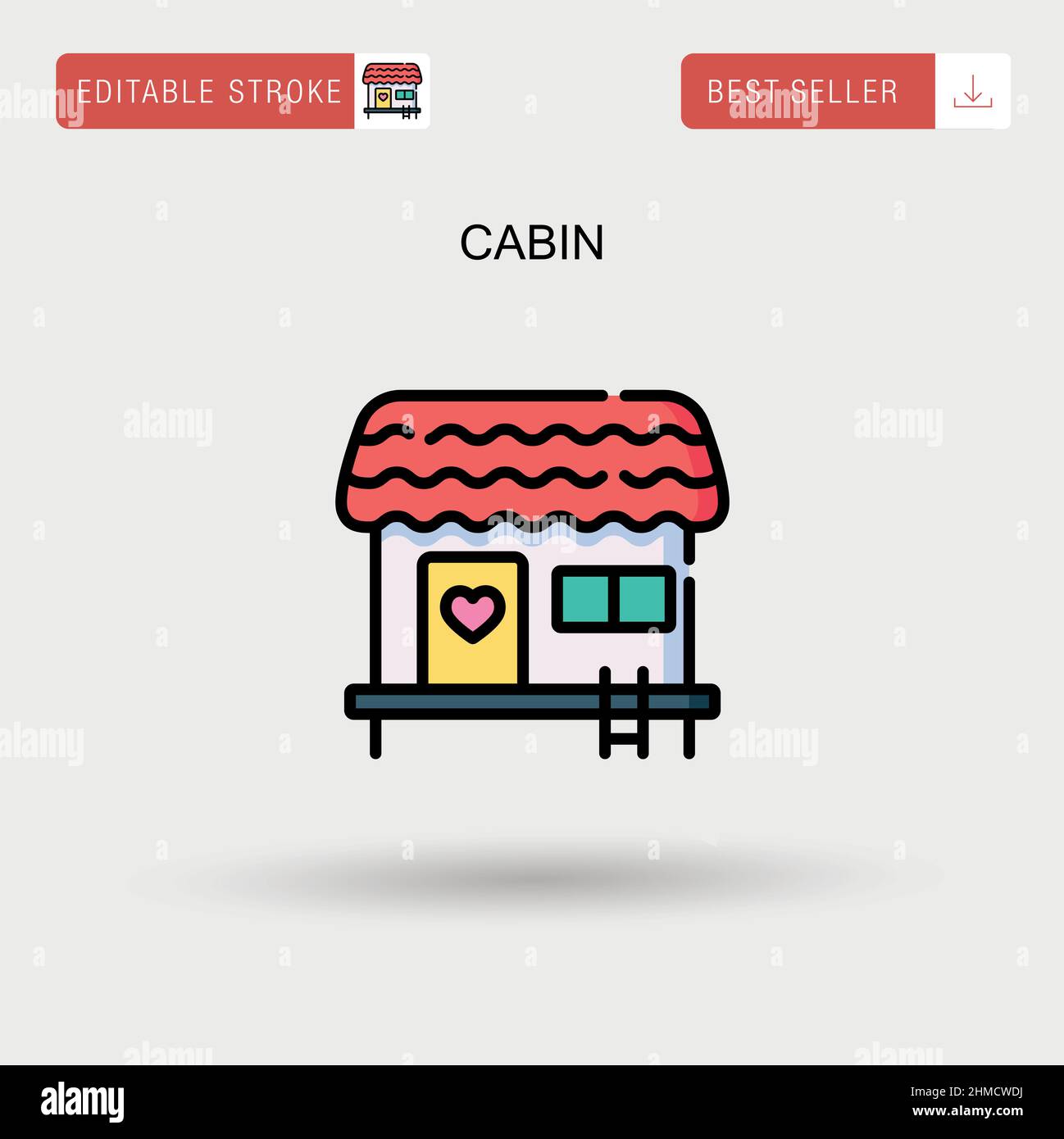 Cabin Simple vector icon Stock Vector Image & Art - Alamy
