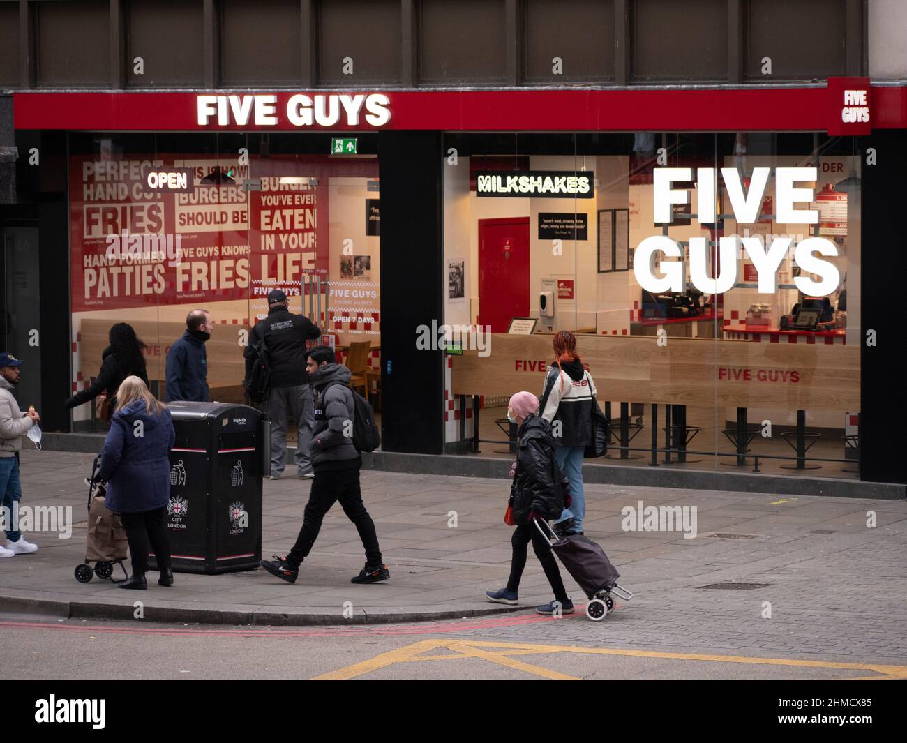 Five Guys restaurant London Stock Photo - Alamy