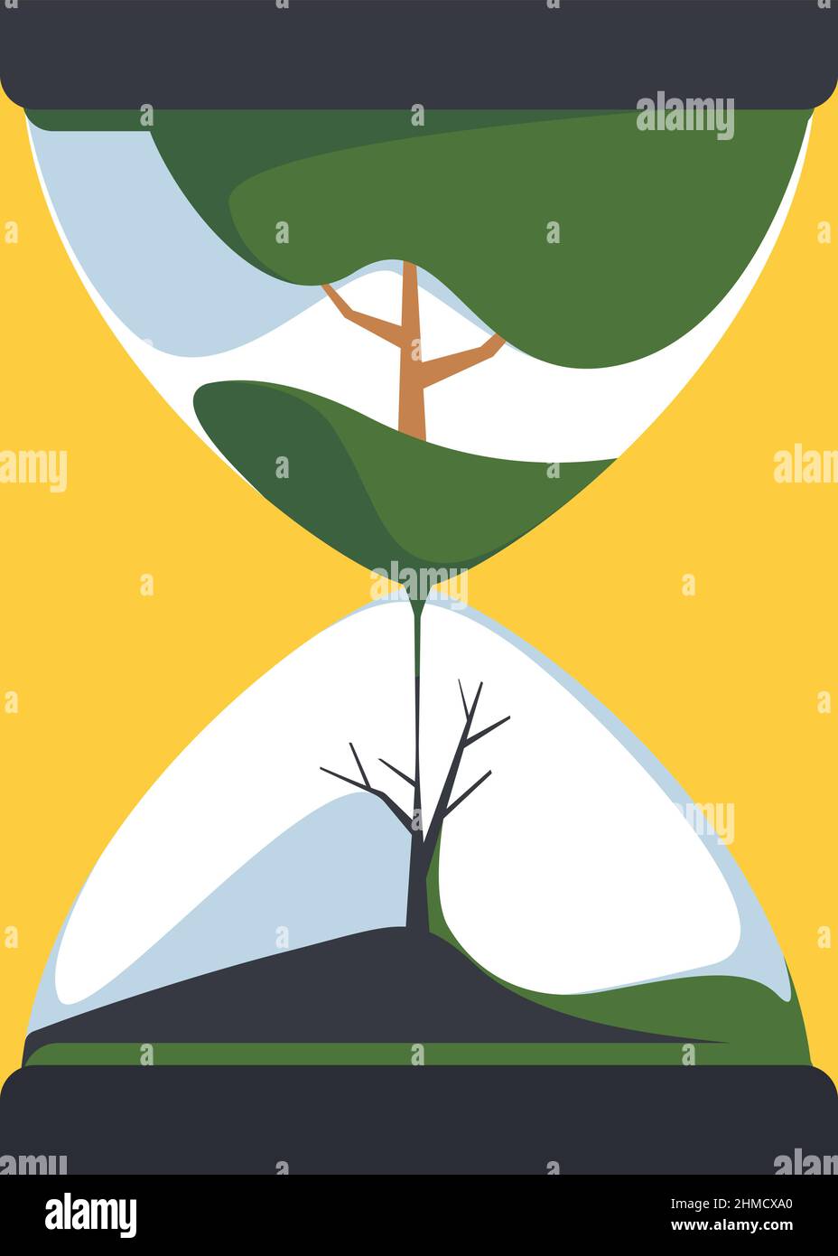Poster with tree life cycle. Placard design in flat style Stock Vector ...