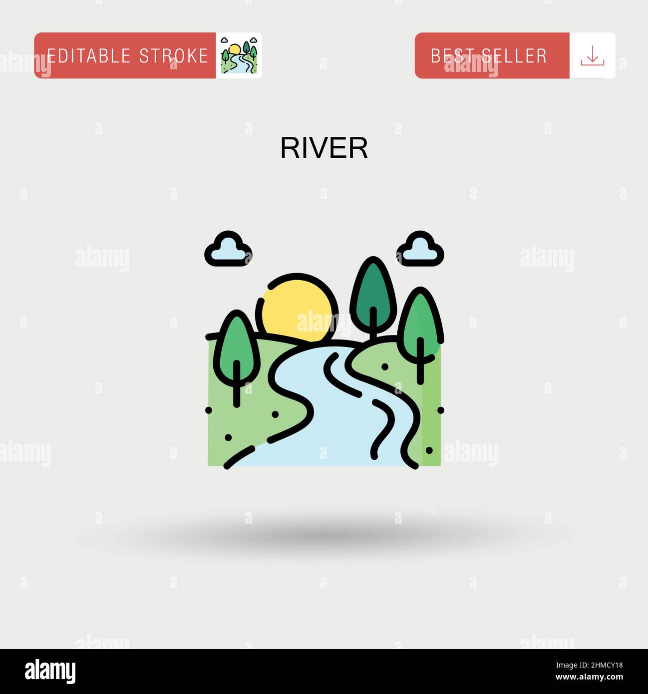 Summer river season Stock Vector Images - Alamy