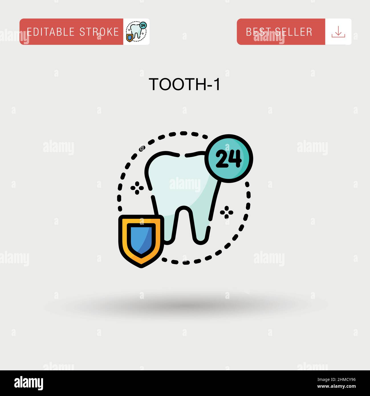 Tooth teeth line icon Stock Vector Images - Alamy