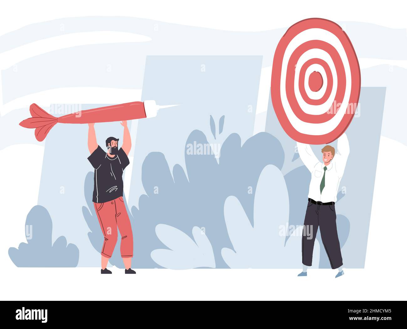 Flat cartoon characters,teamwork metaphor vector illustration concept ...