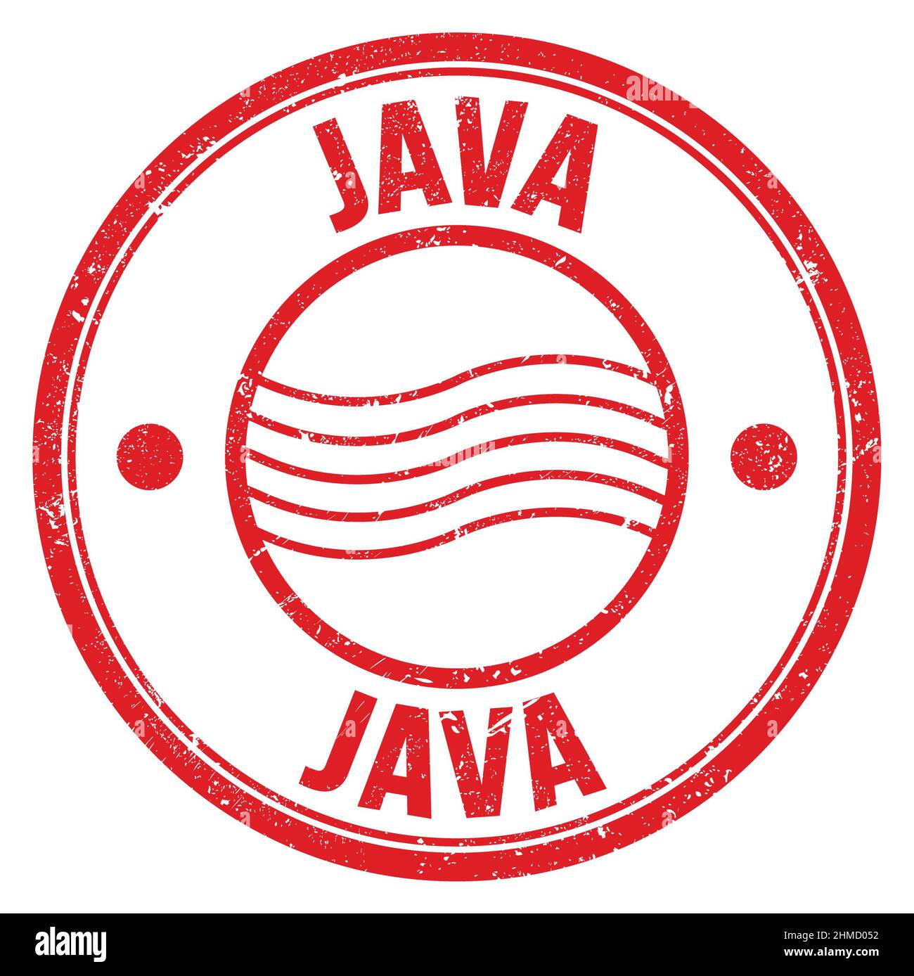 JAVA word written on red round postal stamp sign Stock Photo - Alamy