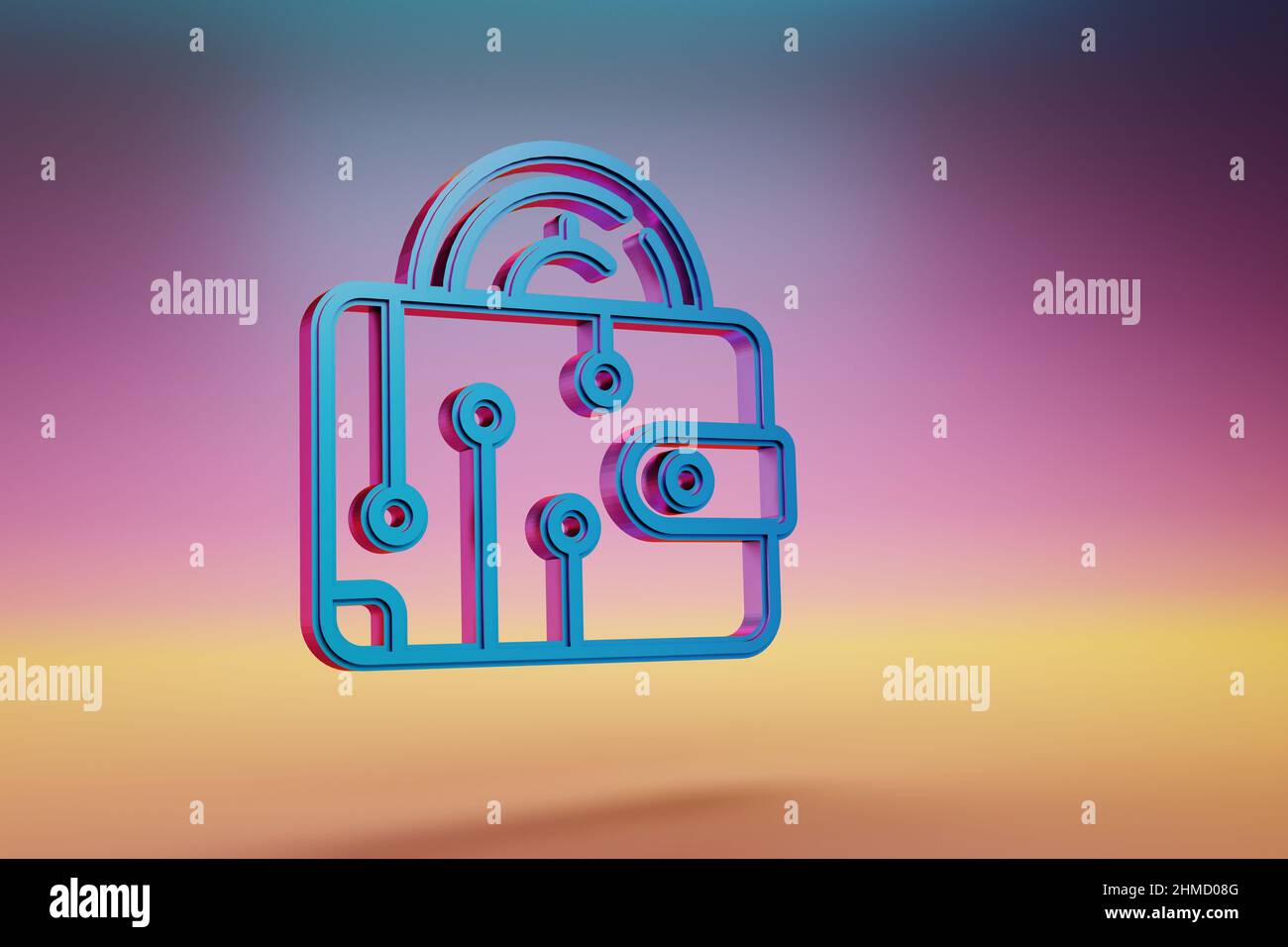 Digital Wallet icon. Beautiful Blue Cryptocurrency Digital Wallet ...