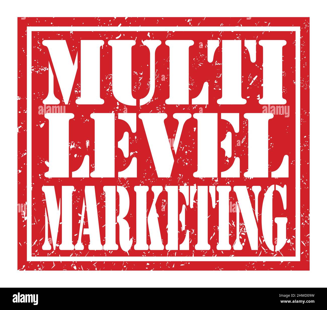 MULTI LEVEL MARKETING, words written on red stamp sign Stock Photo - Alamy
