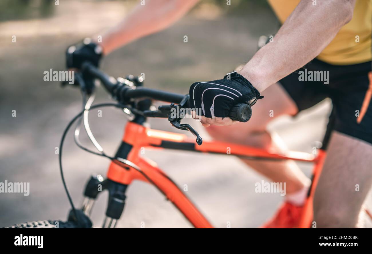 Cycle riding handlebar hi-res stock photography and images - Alamy