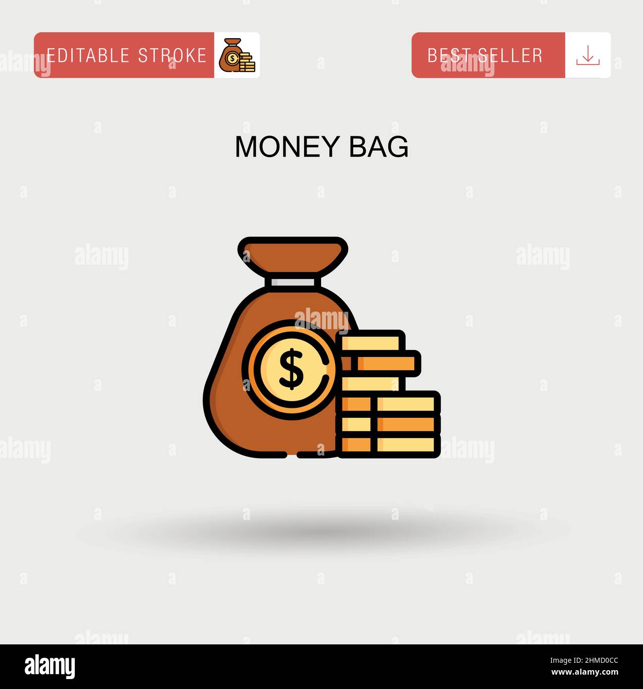 Money bag Simple vector icon Stock Vector Image & Art - Alamy