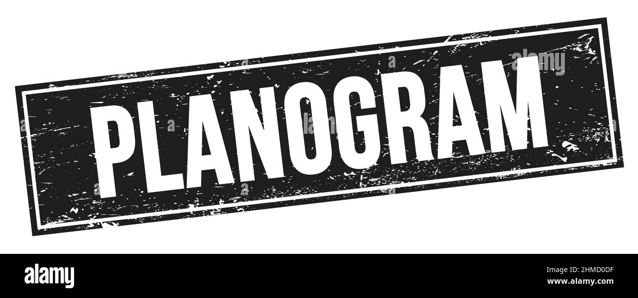 PLANOGRAM text on black grungy rectangle stamp sign Stock Photo - Alamy