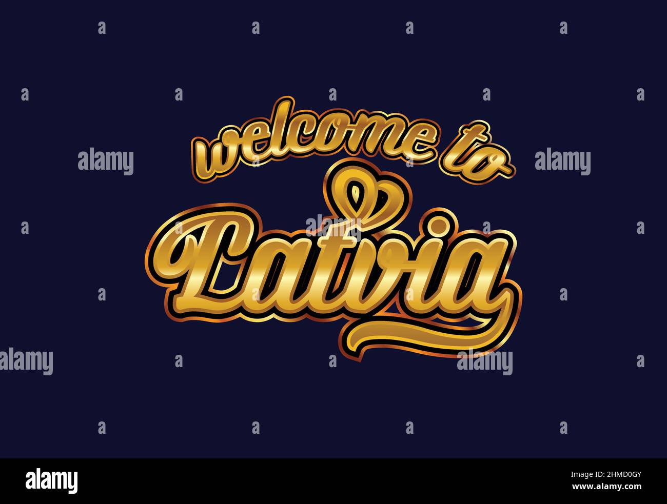 Welcome To Latvia Word Text Creative Font Design Illustration. Welcome ...