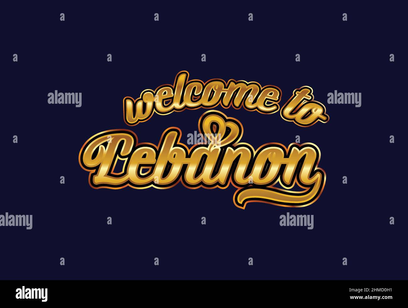 Welcome To Lebanon Word Text Creative Font Design Illustration. Welcome ...