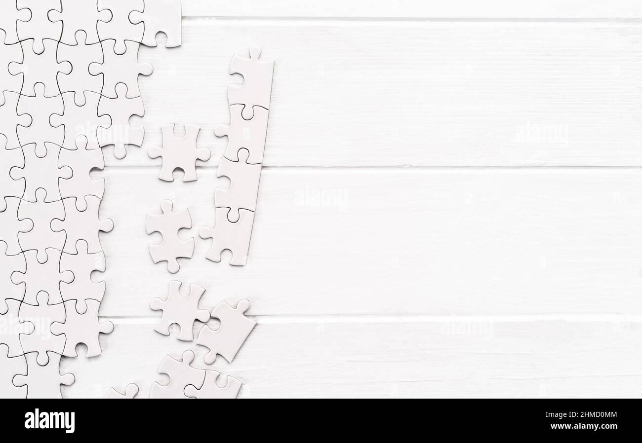 Matching pieces of puzzle Stock Photo - Alamy