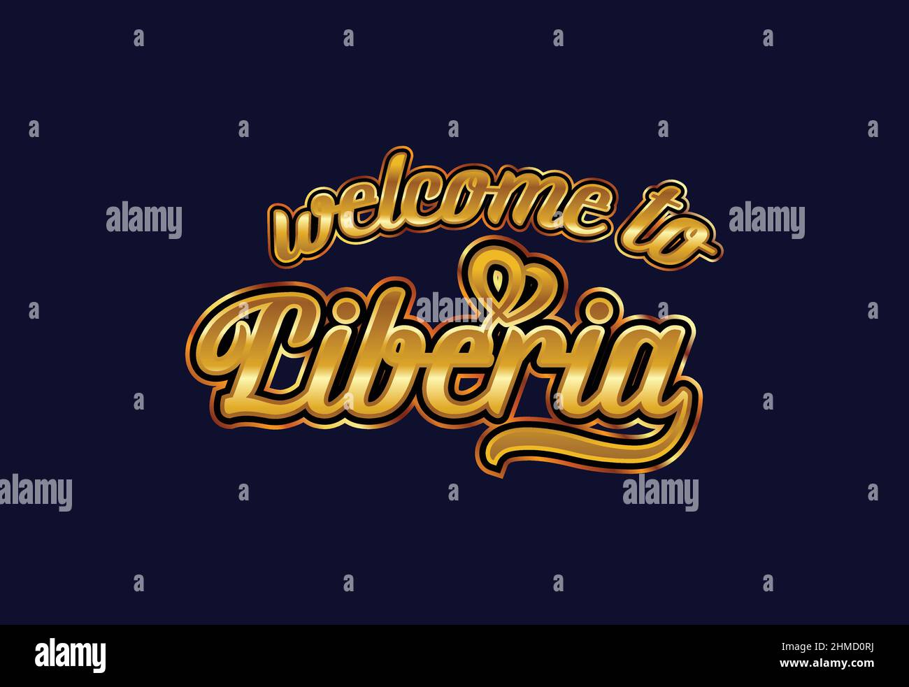 Welcome To Liberia Word Text Creative Font Design Illustration. Welcome ...