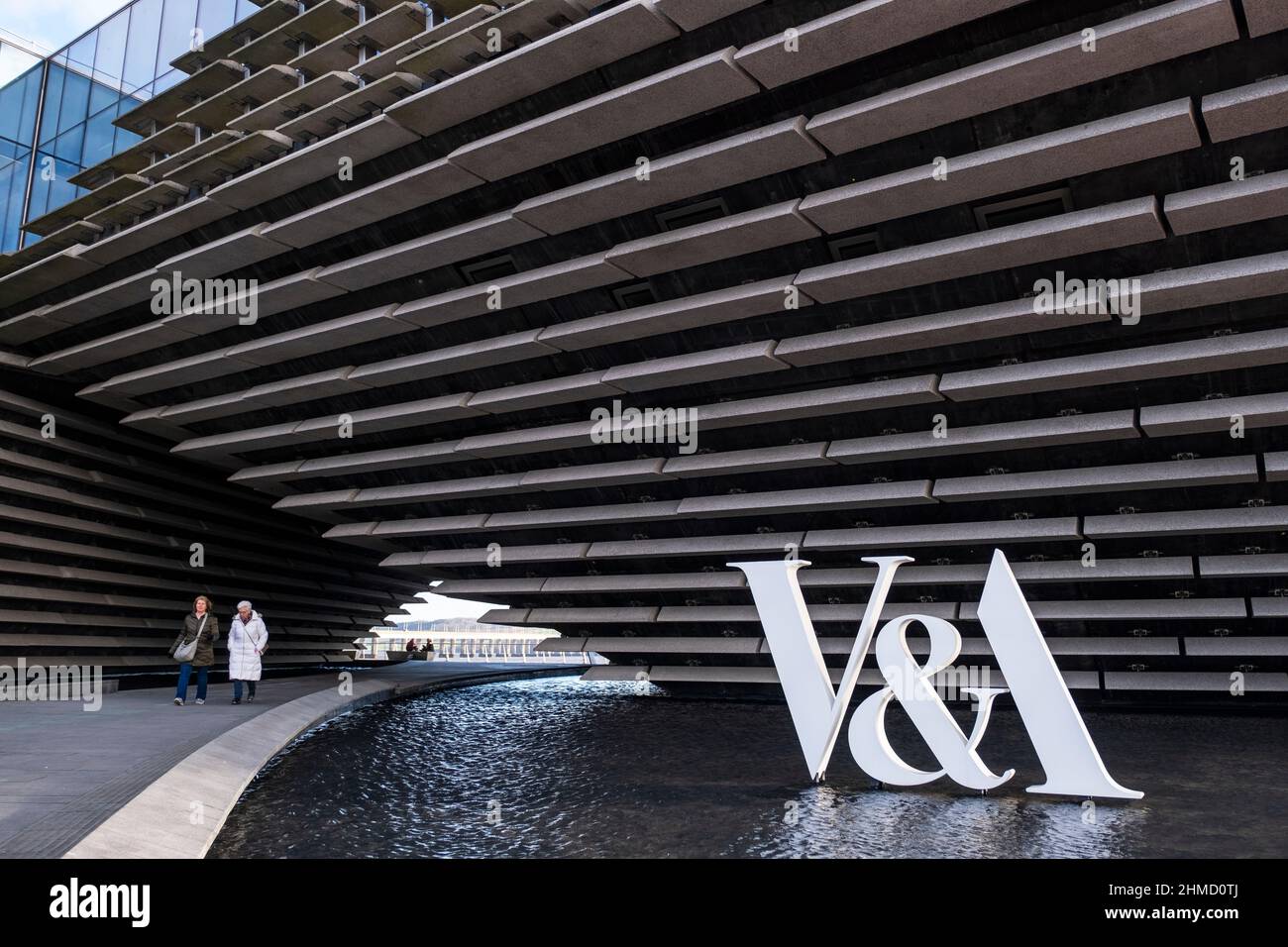 Exterior view of the new V & A Design Museum on the Dundee waterfront ...