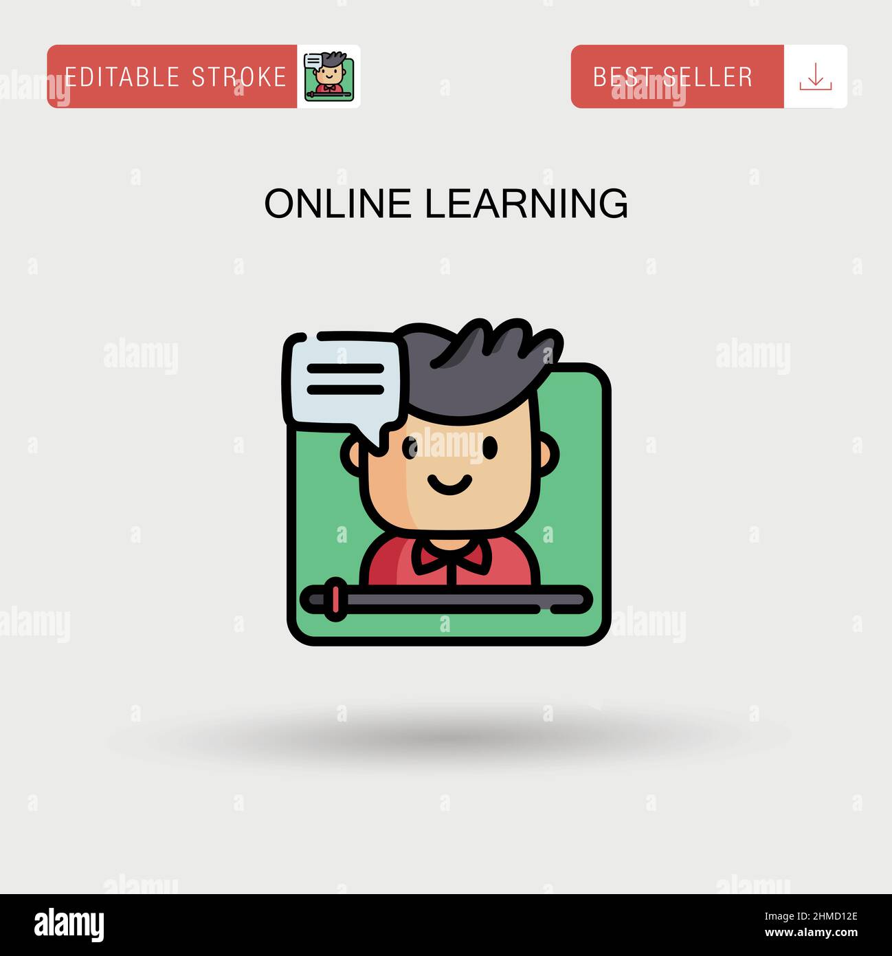 Online learning Simple vector icon Stock Vector Image & Art - Alamy