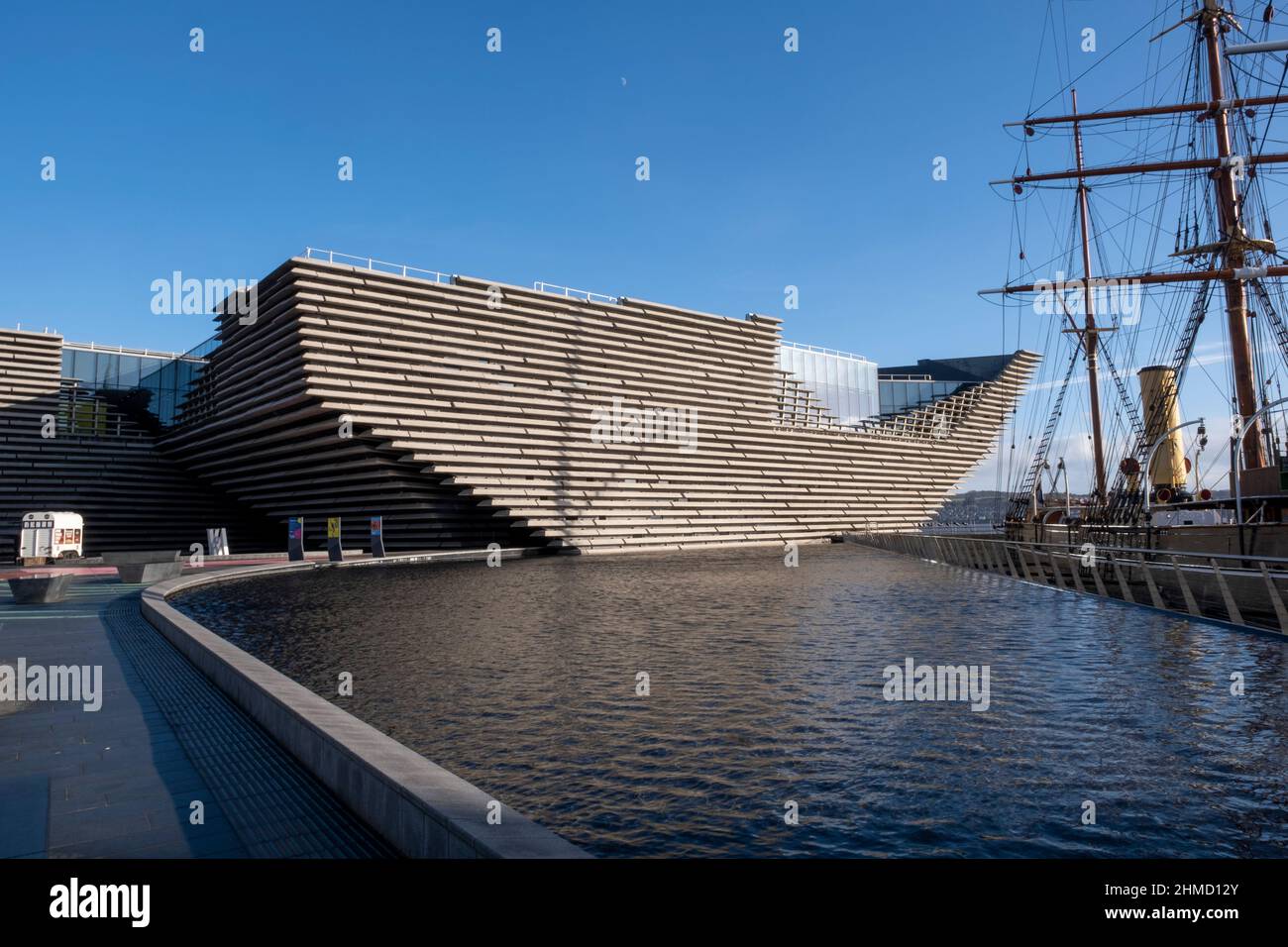 Exterior view of the new V & A Design Museum on the Dundee waterfront ...