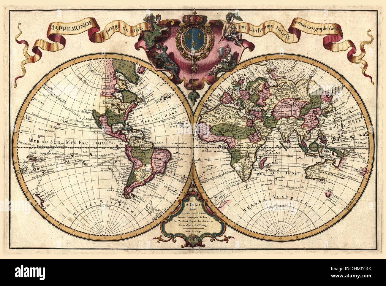 Map of guillaume delisle hi-res stock photography and images - Alamy