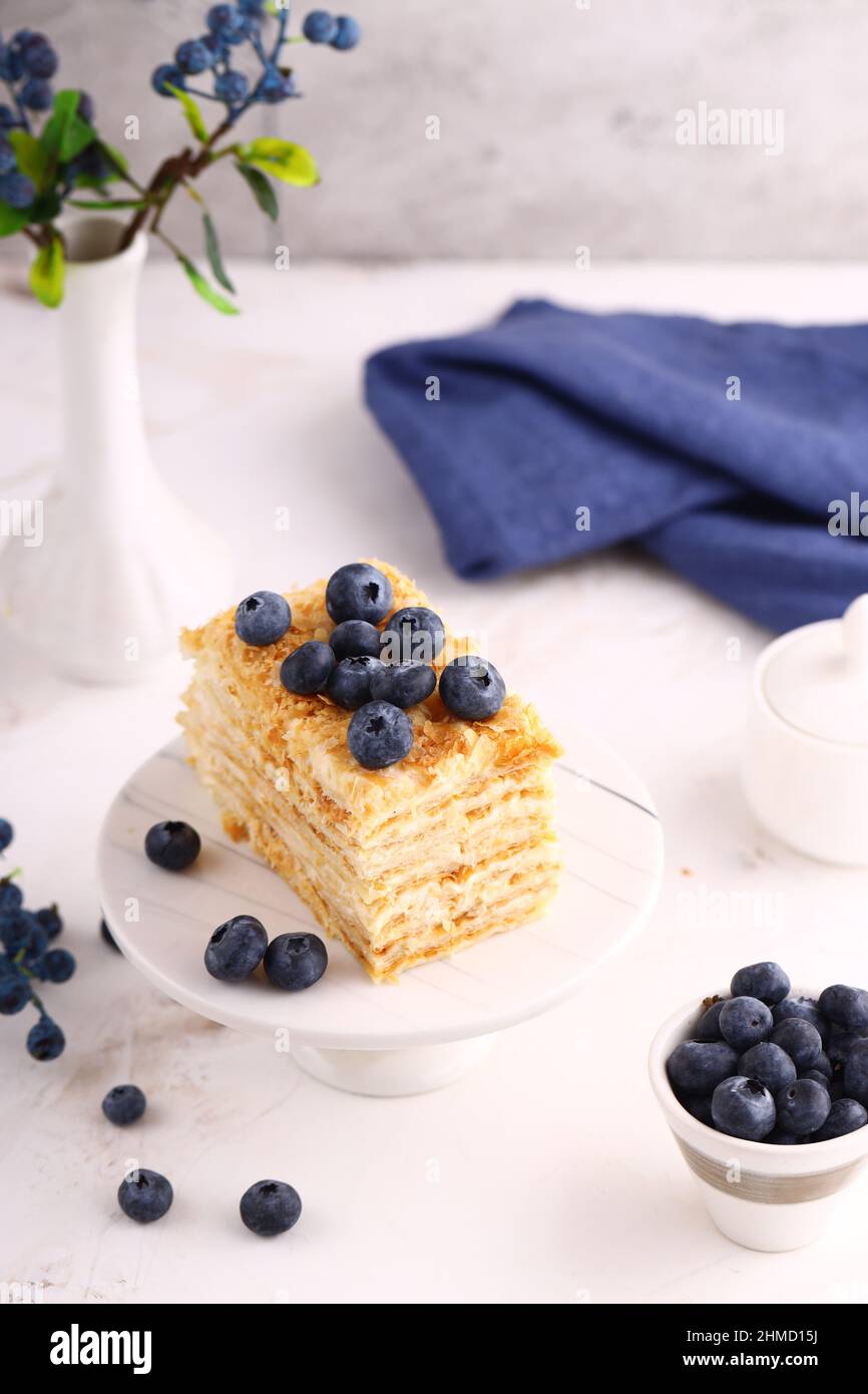 homemade layer cake with fresh berries Stock Photo - Alamy