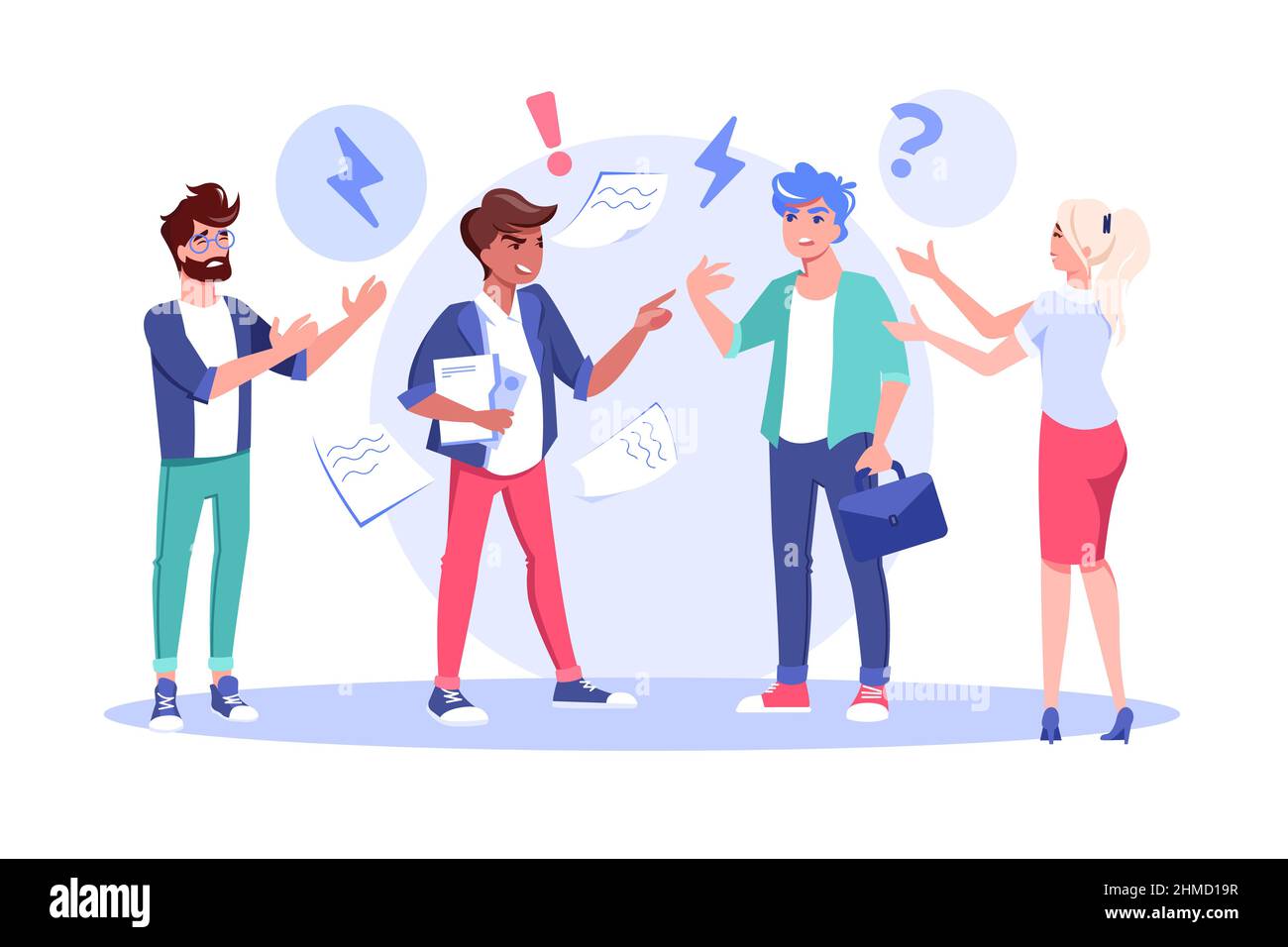 Aggressive conversation Stock Vector Images - Alamy