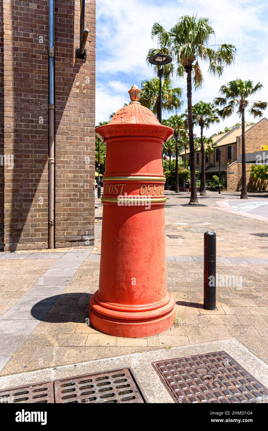 An old Australian Post posting box in Woolloomooloo, Sydney, New South ...