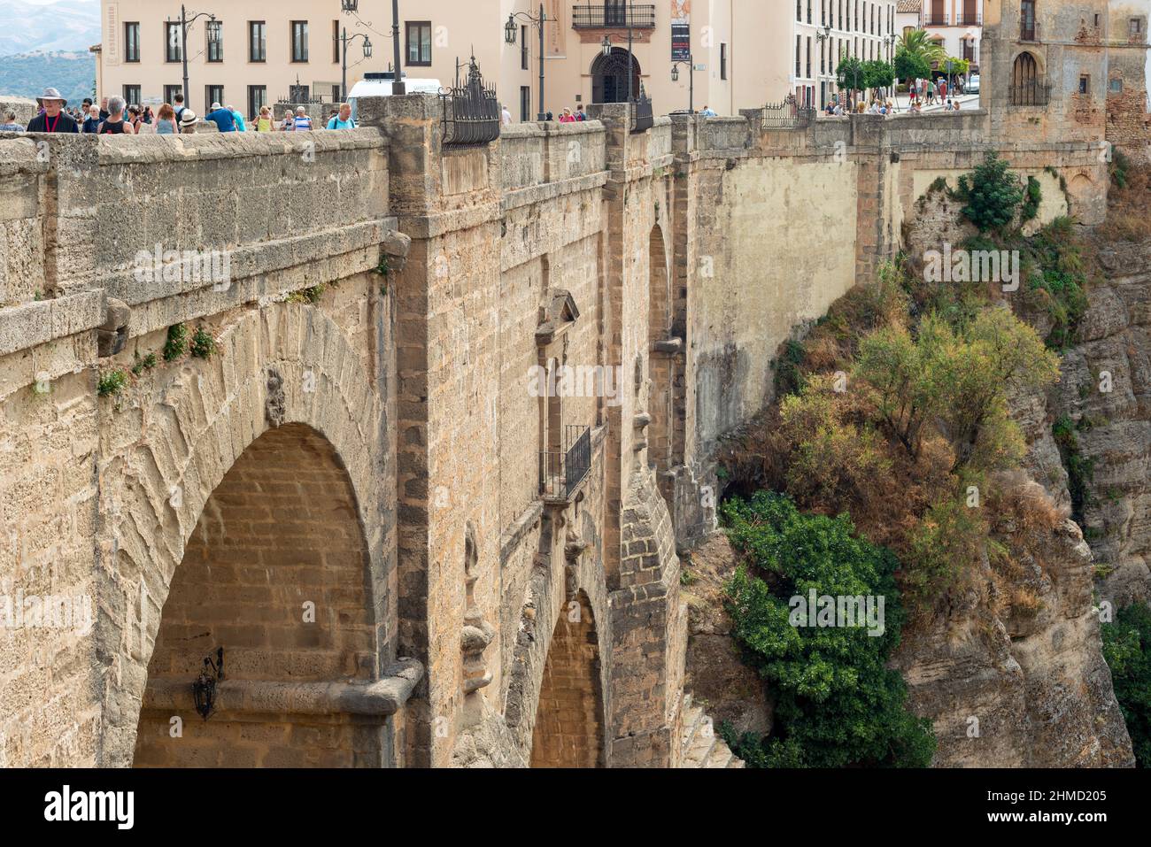 Historic bridge against buildings Stock Photo - Alamy