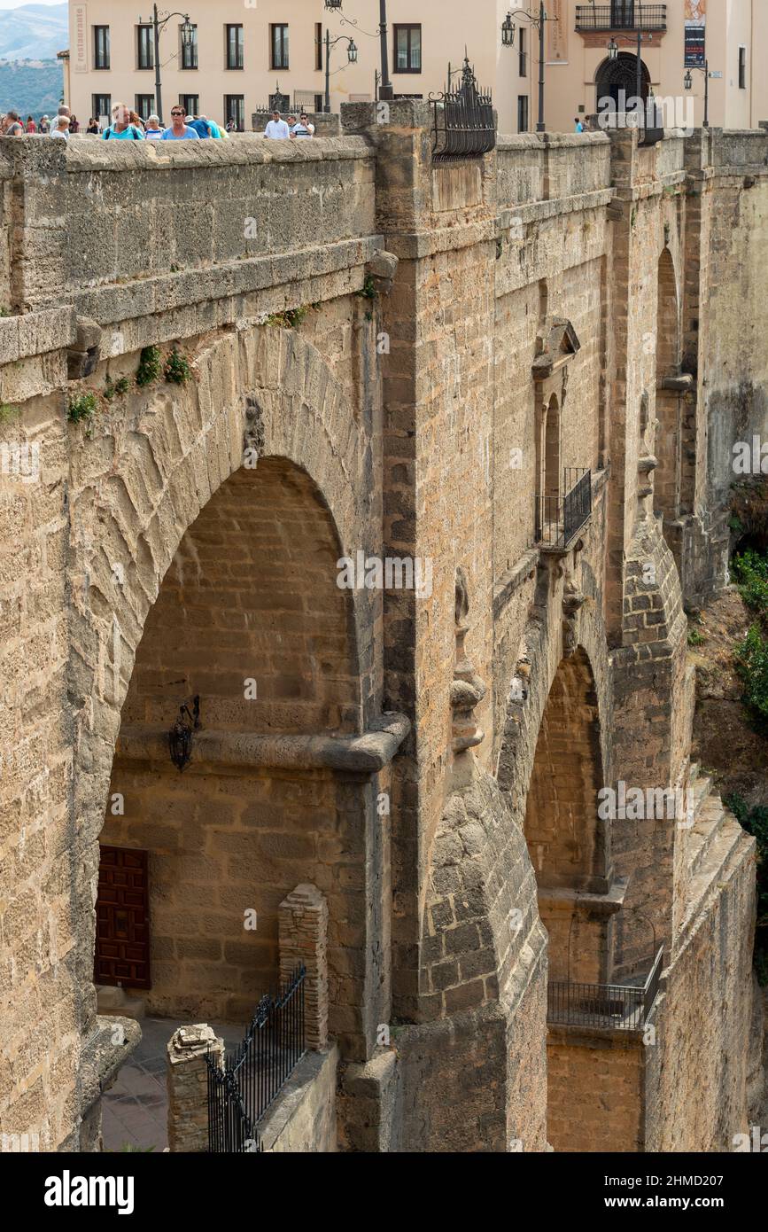 Historic bridge against buildings Stock Photo - Alamy