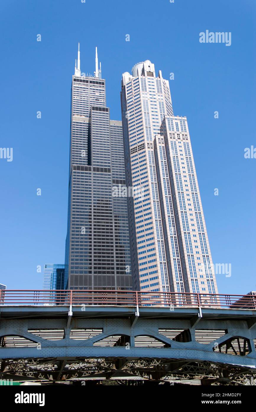 View of the Willis Tower and 311 South Wacker Drive, taken from the ...