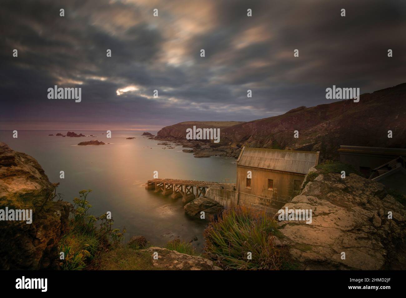 The old life boat station at polpeor cove on the Lizard peninsula in ...