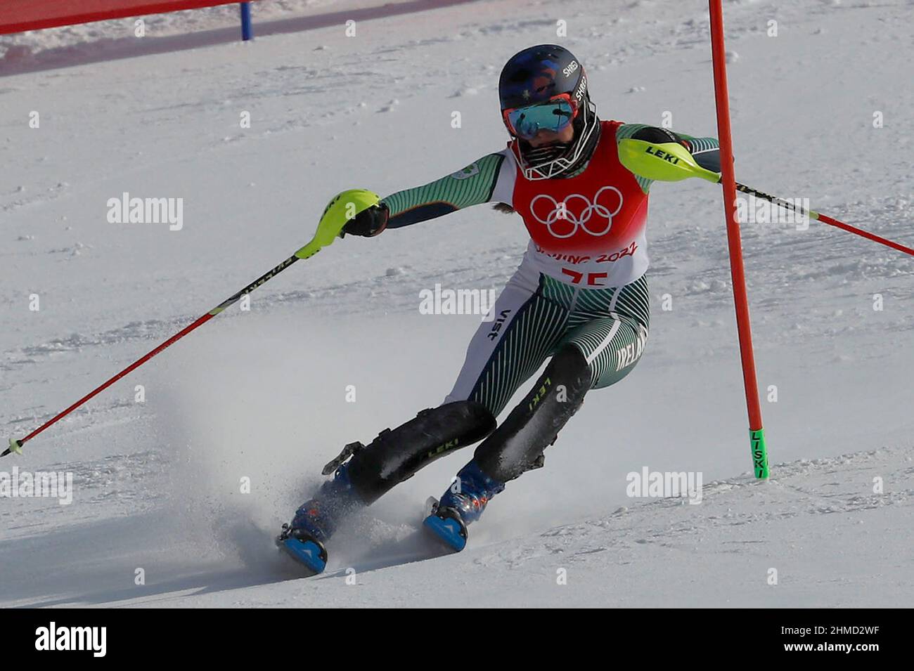 Beijing, Hebei, China. 9th Feb, 2022. Tess Arbez (IRL) in the alpine ...