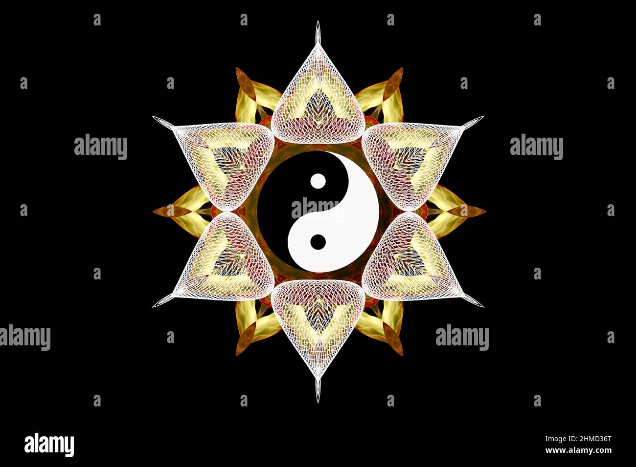 Ancient Yin Yang symbol Stock Photo - Alamy