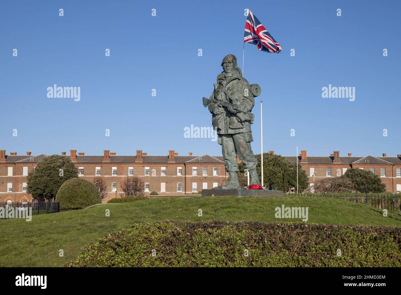 statue of a royal marine yomping outside the royal marine museum in ...