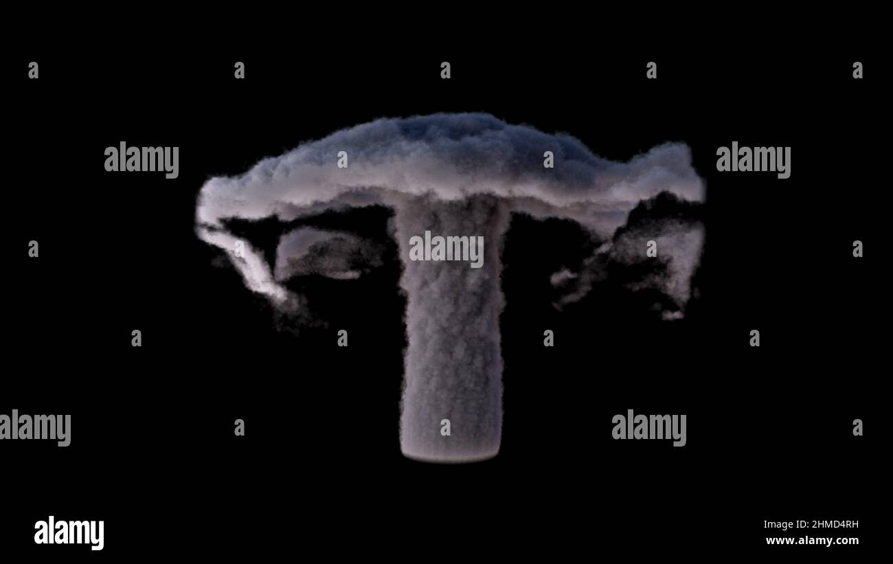 Model of natural typhoon in 3d render stage of development. Incipient ...